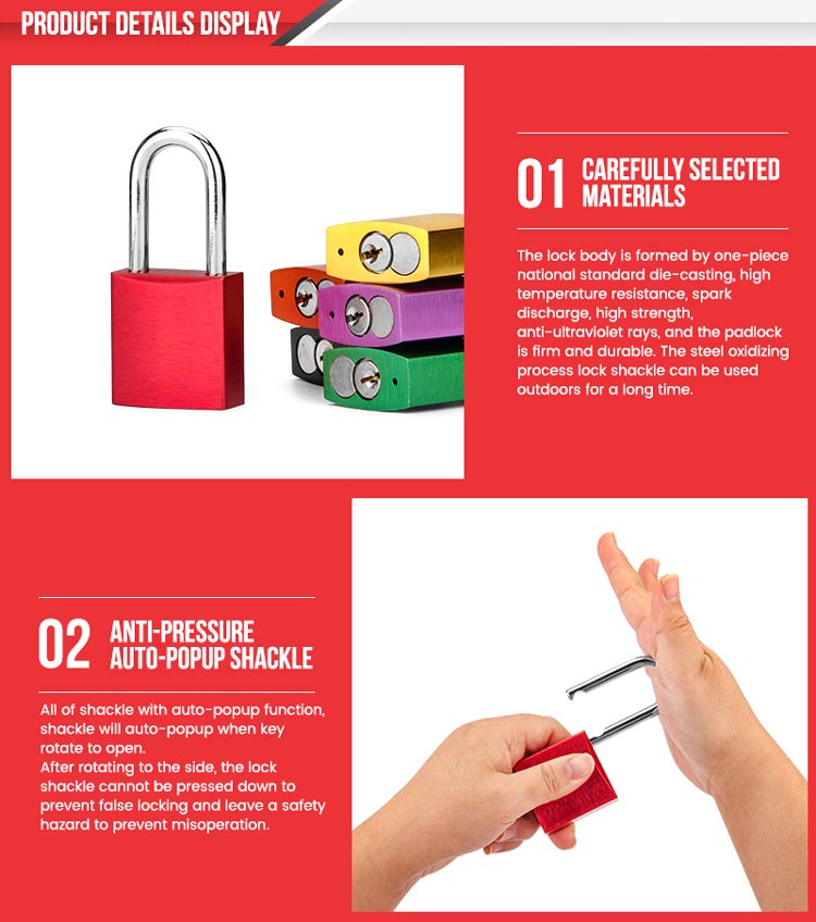 Auto-pop Padlock Aluminum Padlock BD-A30 Series - China Boshi Safety ...