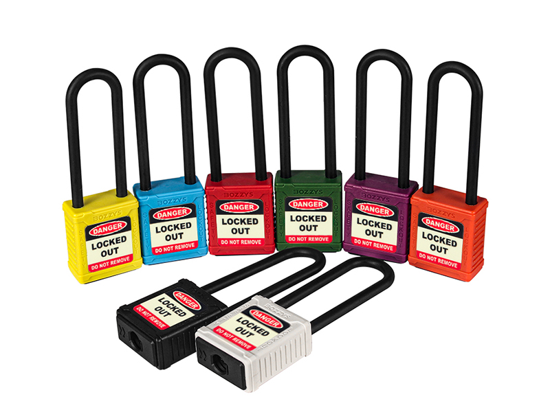 safety loto padlocks with 6*76mm Insulated nylon shackle - China Boshi ...