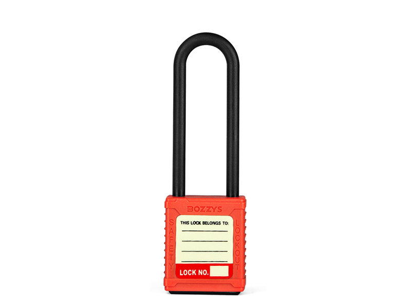 Nylon safety padlock Yellow - Bozzys
