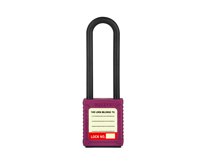 safety loto padlocks with 6*76mm Insulated nylon shackle - Bozzys
