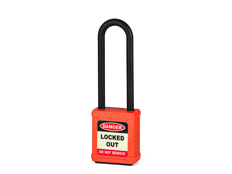 Nylon safety padlock Yellow - Bozzys