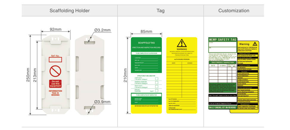 Large Multifunctional Scaffolding Tag - China Boshi Safety Padlocks