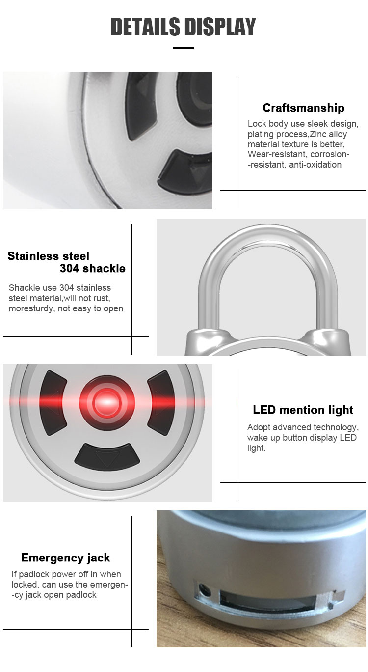 Smart wireless bluetooth padlock with smartphone app M1 - Bozzys ...