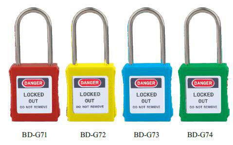 Thin shackle safety padlock - China Boshi Safety Padlocks