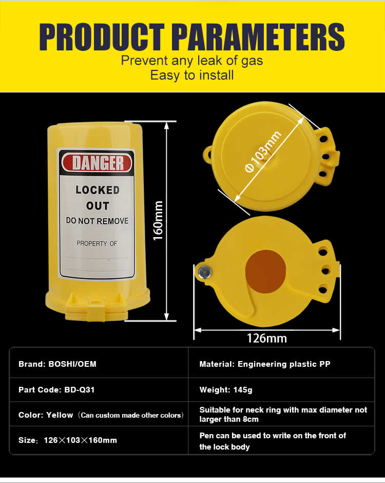 Cylinder tank lockout BD-Q31 - China Boshi Safety Padlocks