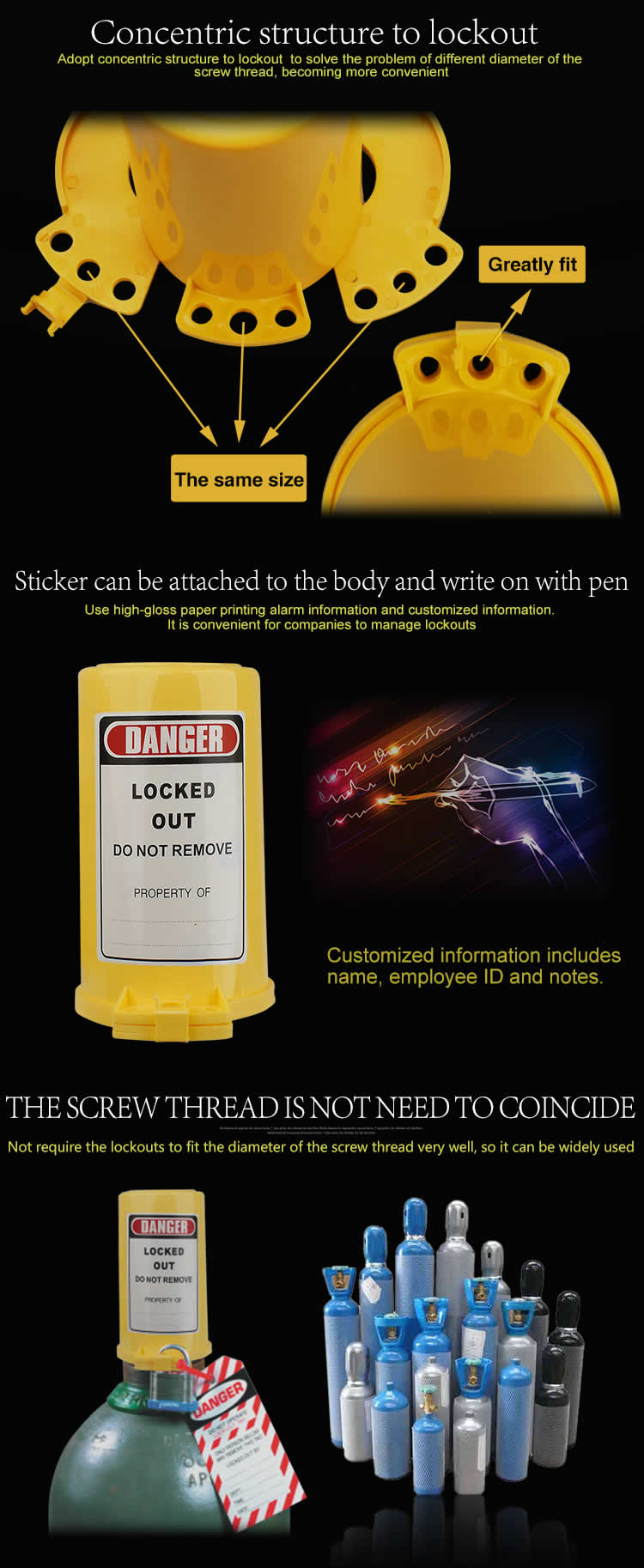 Cylinder tank lockout BD-Q31 - China Boshi Safety Padlocks